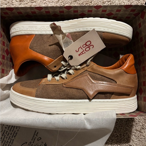 A.S.98 | Shoes | As98 Womens Tan And Brown Sneakers Leather Alfie Sz 4 ...